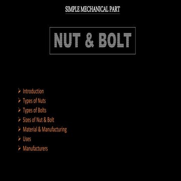 Simple mechanical part | PPTX