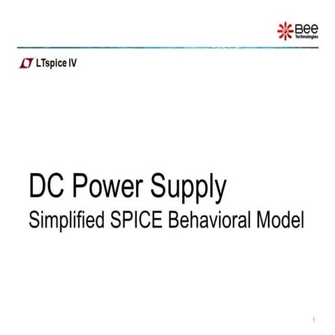 Simple Model of DC Power Supply(LTspice) | PPT