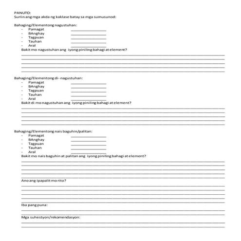 Simpleng pagsusuri | DOCX