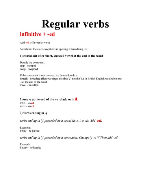 100 irregular verbs list | PDF