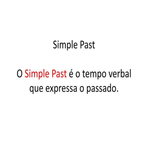 Simple past . verb to be | PPTX