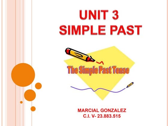 Simpe Past Tense - como se forma o passado simples in English | PPT