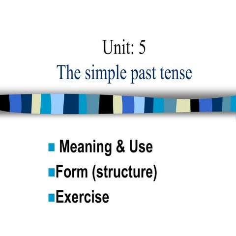 simple past tense presentation for teenage students | PPT