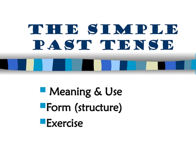 SimplePast.ppt simple past tense power point | PPT