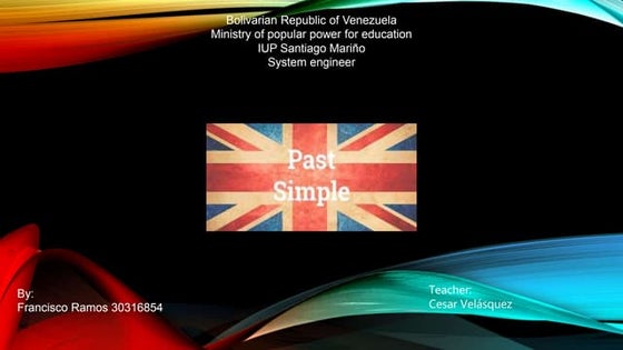 The simple past tense | PPTX