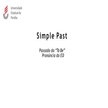 o uso do simple past..................... | PPTX