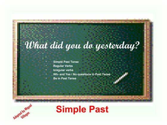 The simple past tense | PPTX