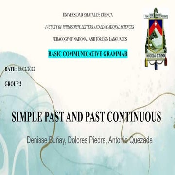 SIMPLE PAST AND PAST CONTINUOUS.ppppppppp | PPTX