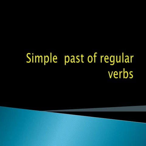 Simple past of regular verbs 5c | PPTX