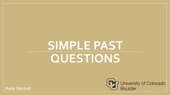 Past Simple: Negative and Interrogative | PPT