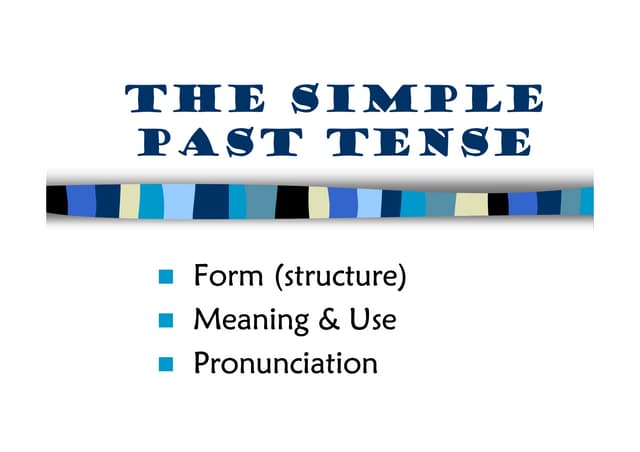 Past tense ppt | PPT