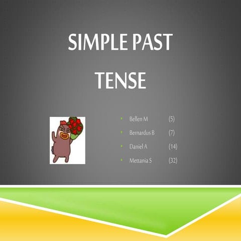 Simple past tense | PPTX