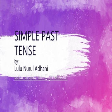 SIMPLE_PAST_TENSE SIMPLE_PAST_TENSE SIMPLE_PAST_TENSE | PPTX