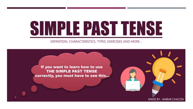 Simple past tense grade 4 | PPTX