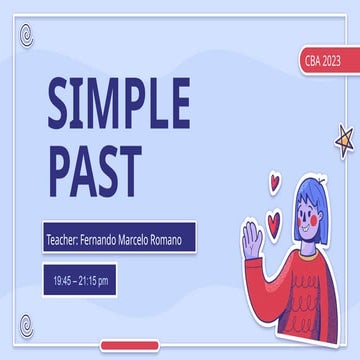 Simple Past Tense Be | PPT