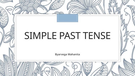 ppt bahasa inggris simple past tense kelas x | PPT