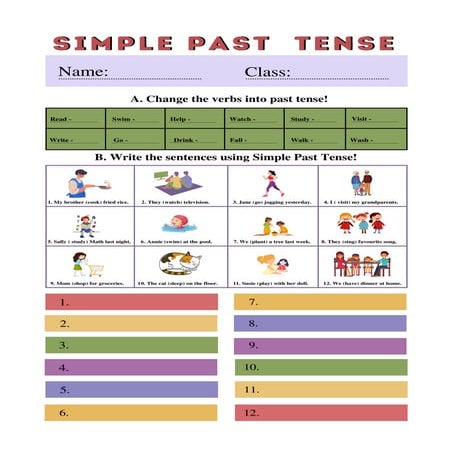 The Simple Past Tense of the Verb Worksheet.pdf