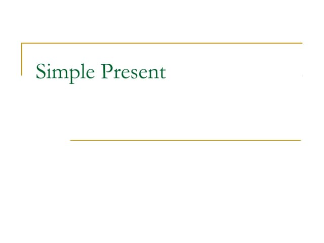 Simple present tense | PPTX