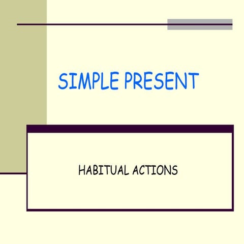 Simple Present Tense | PPT
