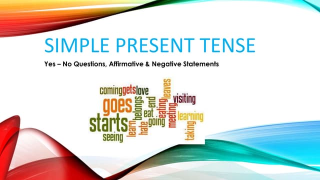 Lesson plan present simple tense | PPTX