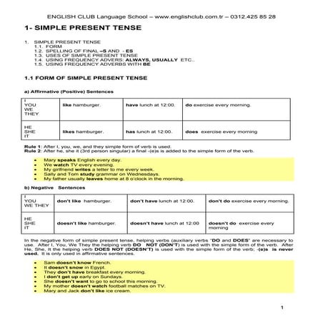 Simple Present.pdf | Science