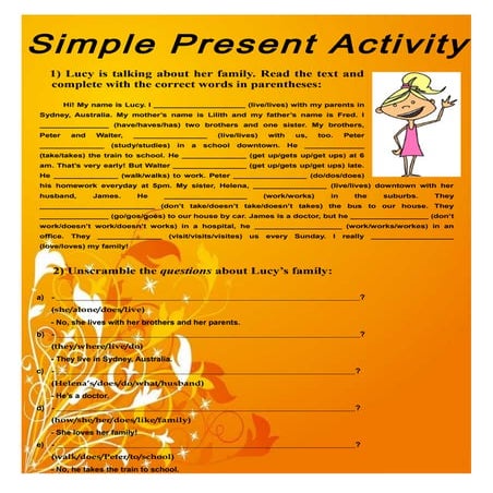 Simple present activity | DOC