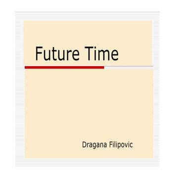 Simple Present and Present Continuous for the future | PPTX