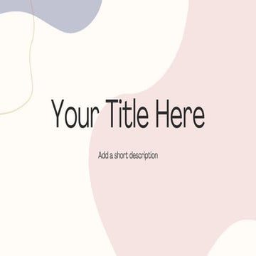 Pink lilac pastle blobs basic simple presentation | PDF