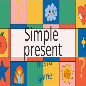 Simple Present Board Game Interactive Presentation in Colorful Bold ...