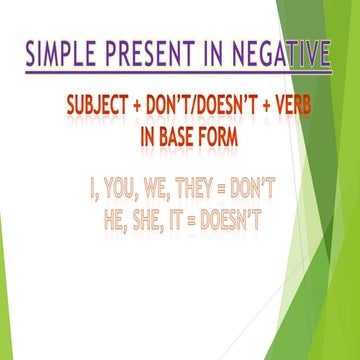 Simple present in negative conalep | PPTX
