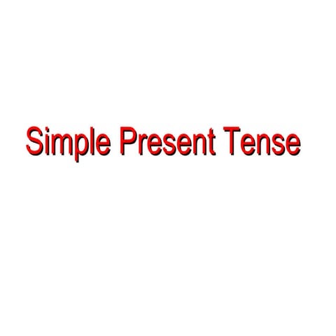 Simple present tense | PPT