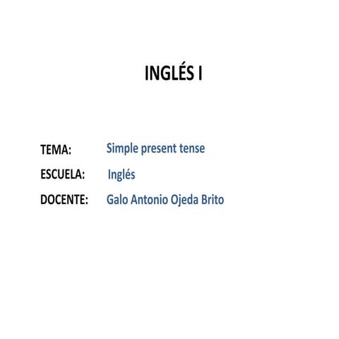 Simple present tense | PPTX