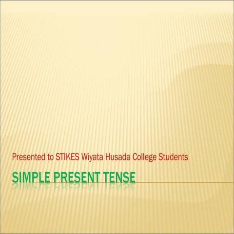 Simple present tense | PPT