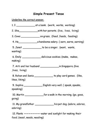 Daily routines worksheet | PDF