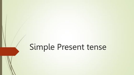 Present simple tense rules English course | PPT