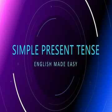 A very basic guide on "How to use Simple Present Tense" | PPTX