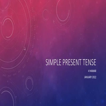 SIMPLE PRESENT TENSE presentation slide.pptx
