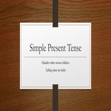 Simple Present Tense - Introduction | PPSX