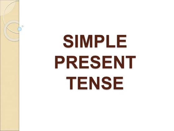 Simple Present Tense | PPT