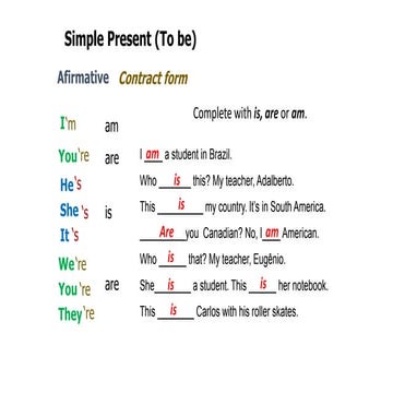 Simple present (to be) | PPTX