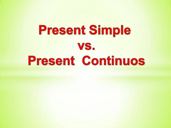 Simple present tense | PPT