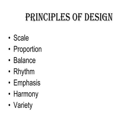 Simple principles of design | PPT | Variety (Music and Audio) | Music
