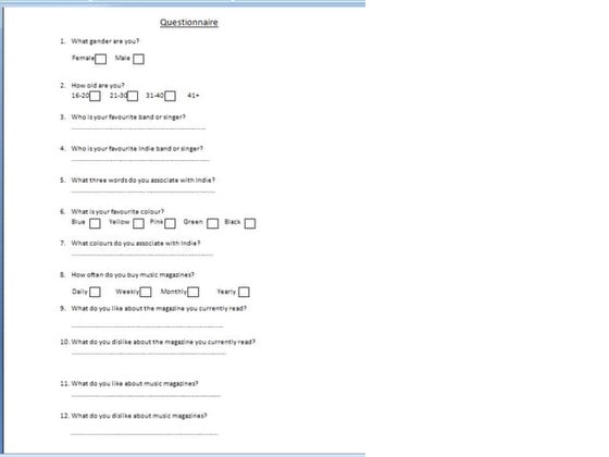 Questionnaire template | PDF