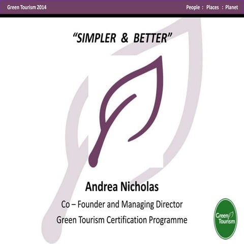 Green Tourism Certification Programme - GTBS Update - Simpler & Better ...
