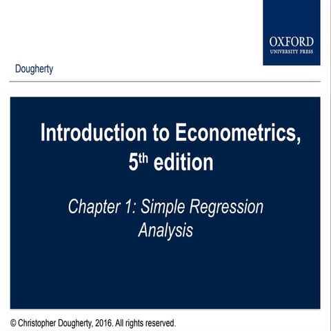 Simple Regression Part 2.pptx Econometrics | PPT
