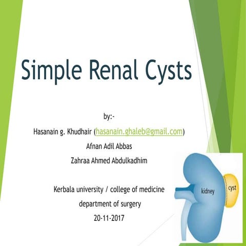 QUISTE SIMPLE RENAL RENAL SEMIOLOGY MEDICINA | PDF