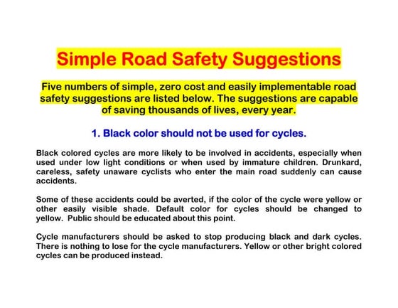 Road Safety tip | PDF
