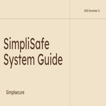 step by step guide for simplisafe setup. | PDF