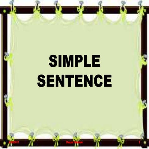 Simple sentence | PPTX