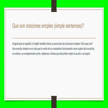 Simple sentence | PPTX